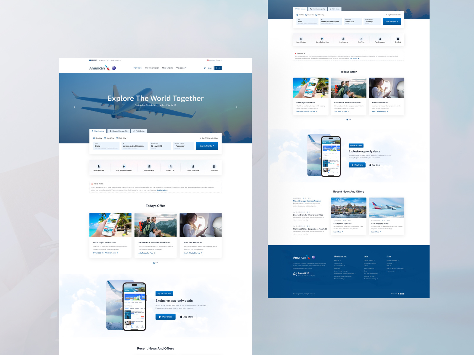 American Airlines ReDesign Concept by Afroza Akhter on Dribbble