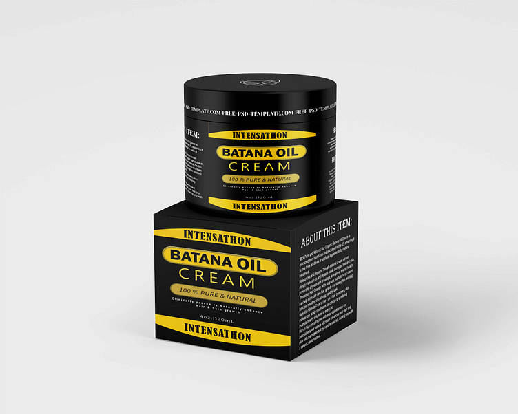 Batana oil cream label and packaging design by Hayat Kanwal on Dribbble