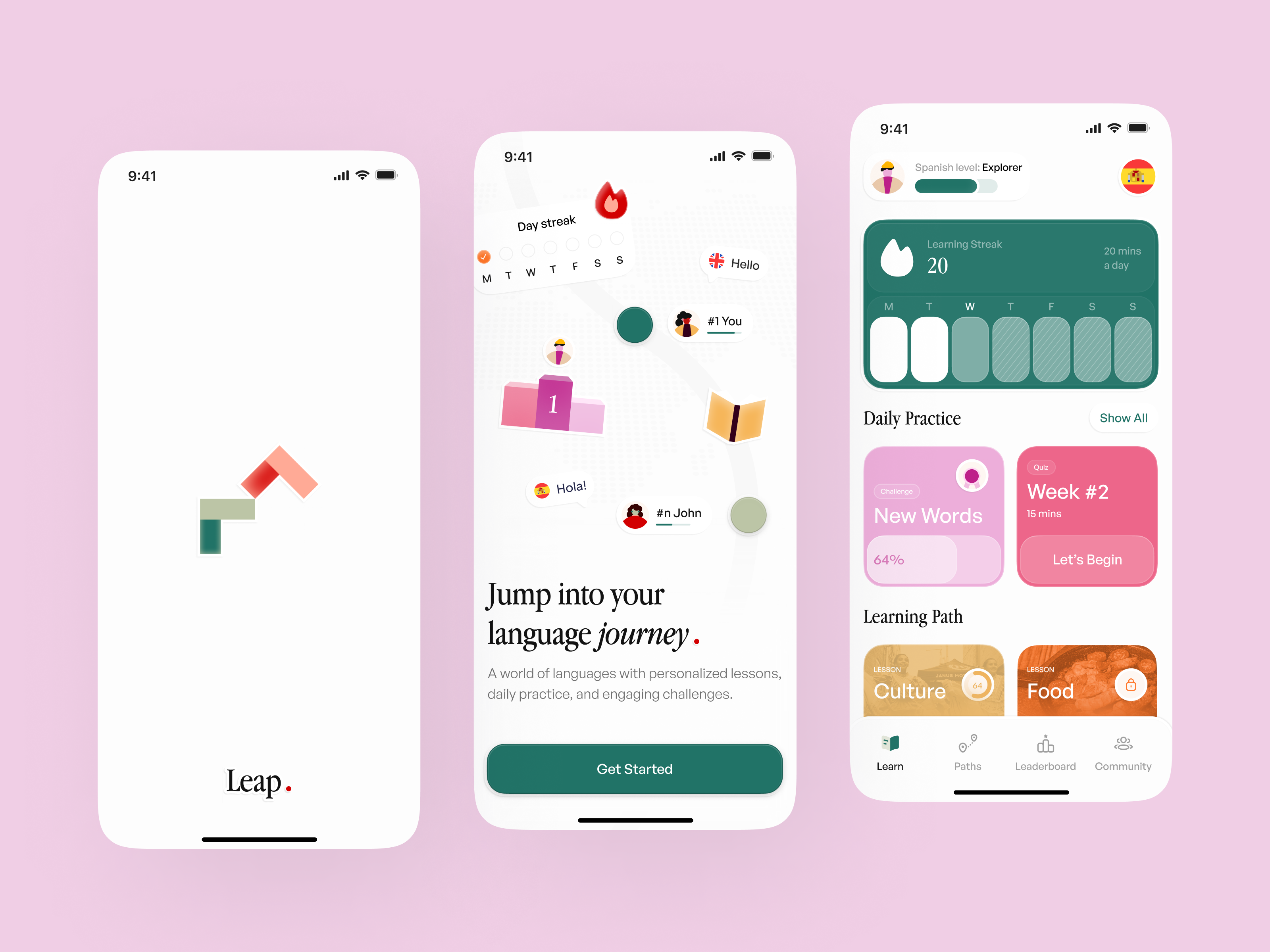 Leap - Language Learning App by Latifa for Kretya Studio on Dribbble