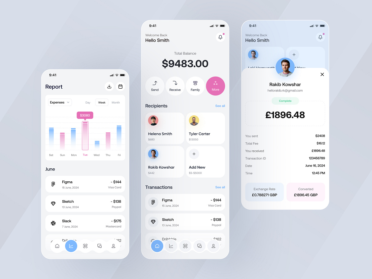 Finance App by Rakib Kowshar for Orizon: UI/UX Design Agency on Dribbble