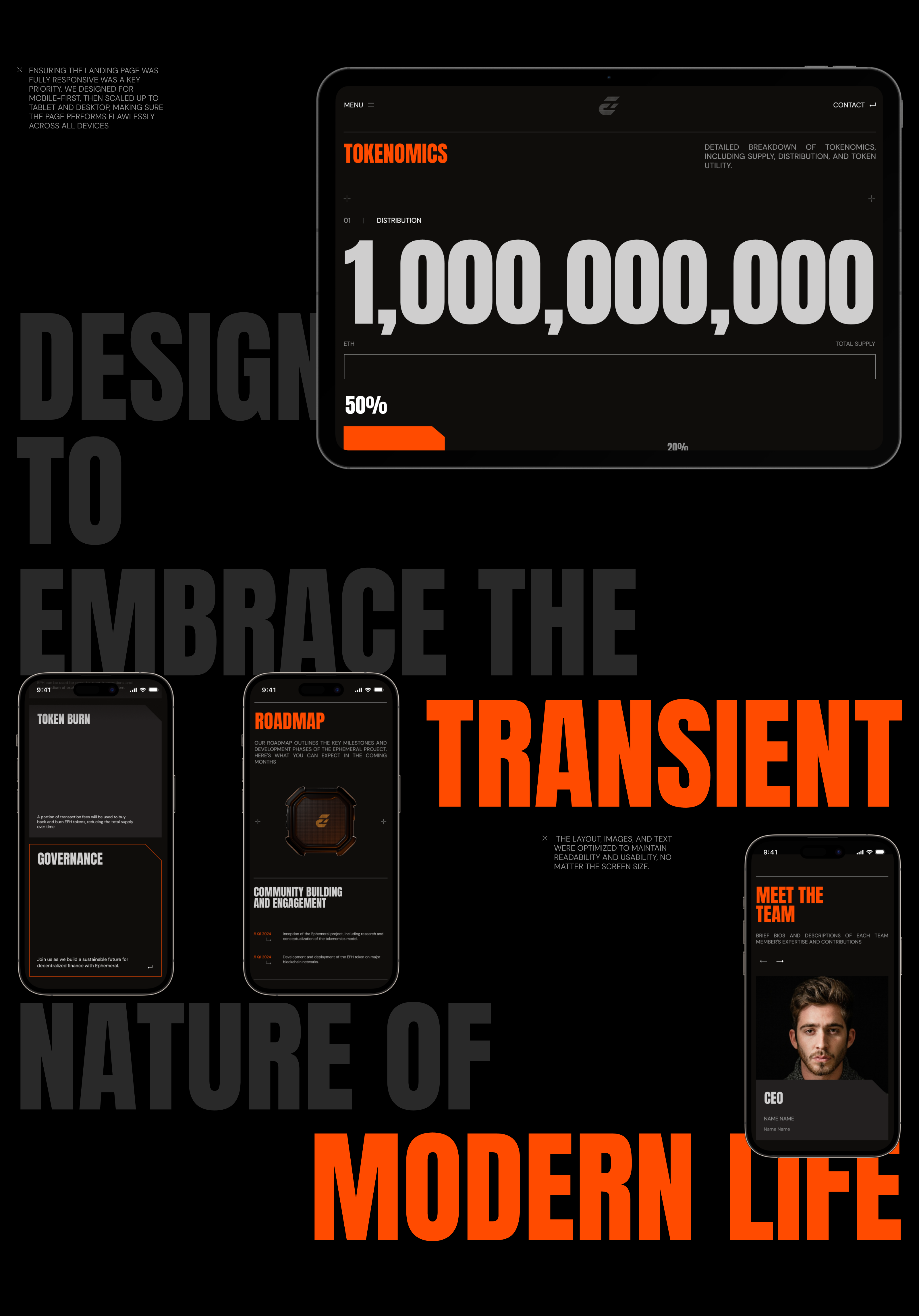 Ephemeral Token - Landing Page & Branding by DESH. Group on Dribbble