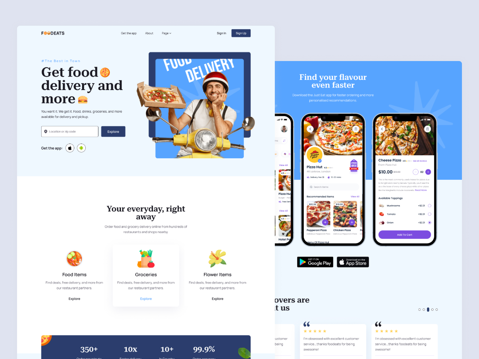 Food Delivery Website UI designs, themes, templates and downloadable ...