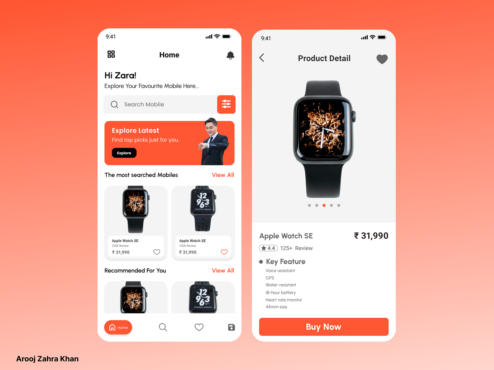E Commerce App By Arooj Zahra On Dribbble 8046