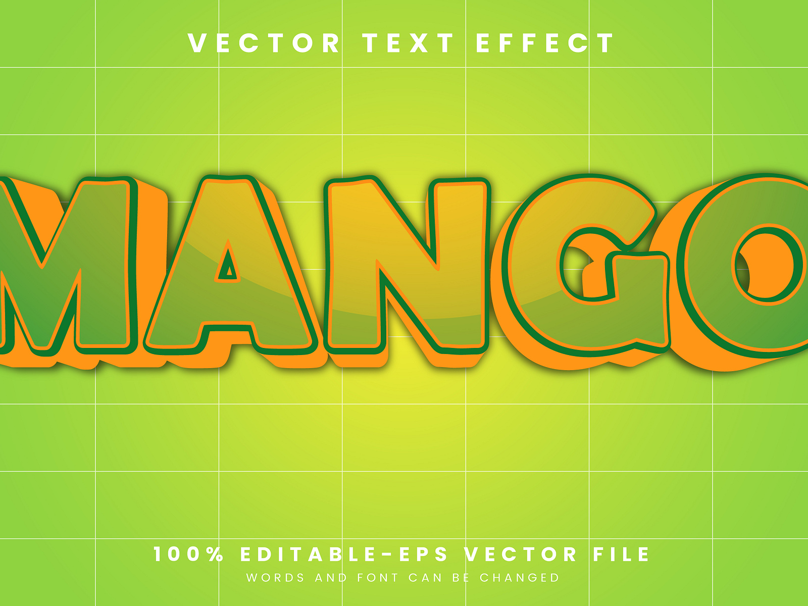 Mango 3d Editable Text Style Template By Easin Arafat On Dribbble