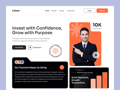 Business financial website UI UX design by Sazidur Rahman on Dribbble