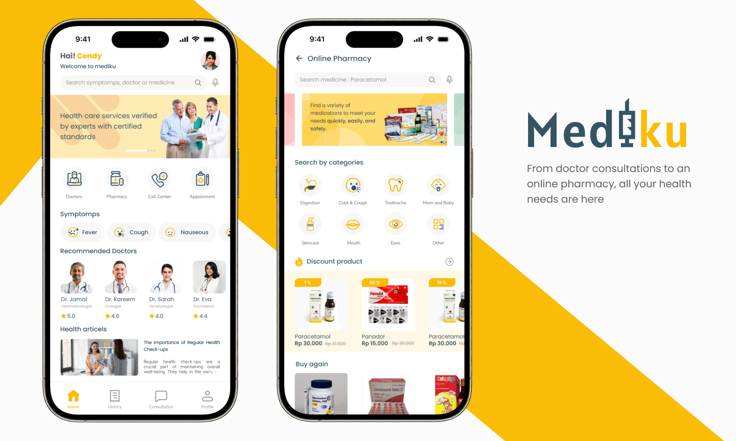 Mediku Health App by firman zamzami aziz on Dribbble