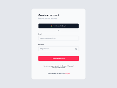 Registration (Desktop) by Abdur-rashid Idris on Dribbble