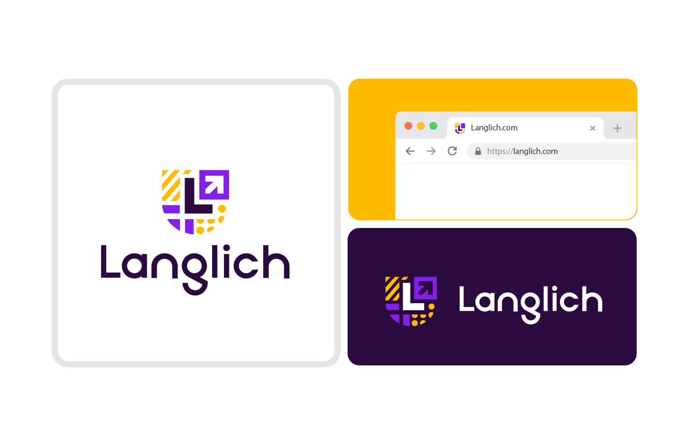 Langlich — Logo for a e-learning Platform by Marina Datsenko on Dribbble