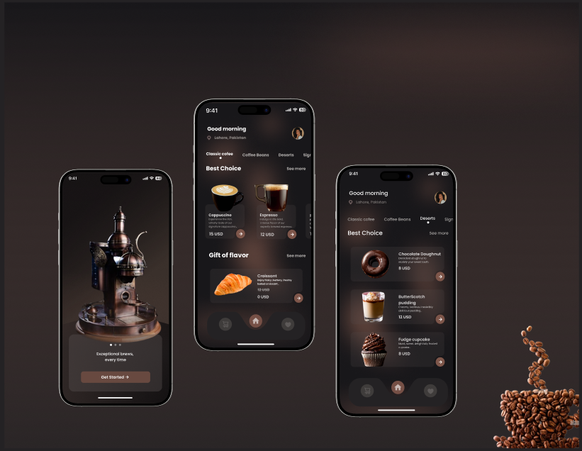 Coffee Shop Application by AMNA JAVAID on Dribbble
