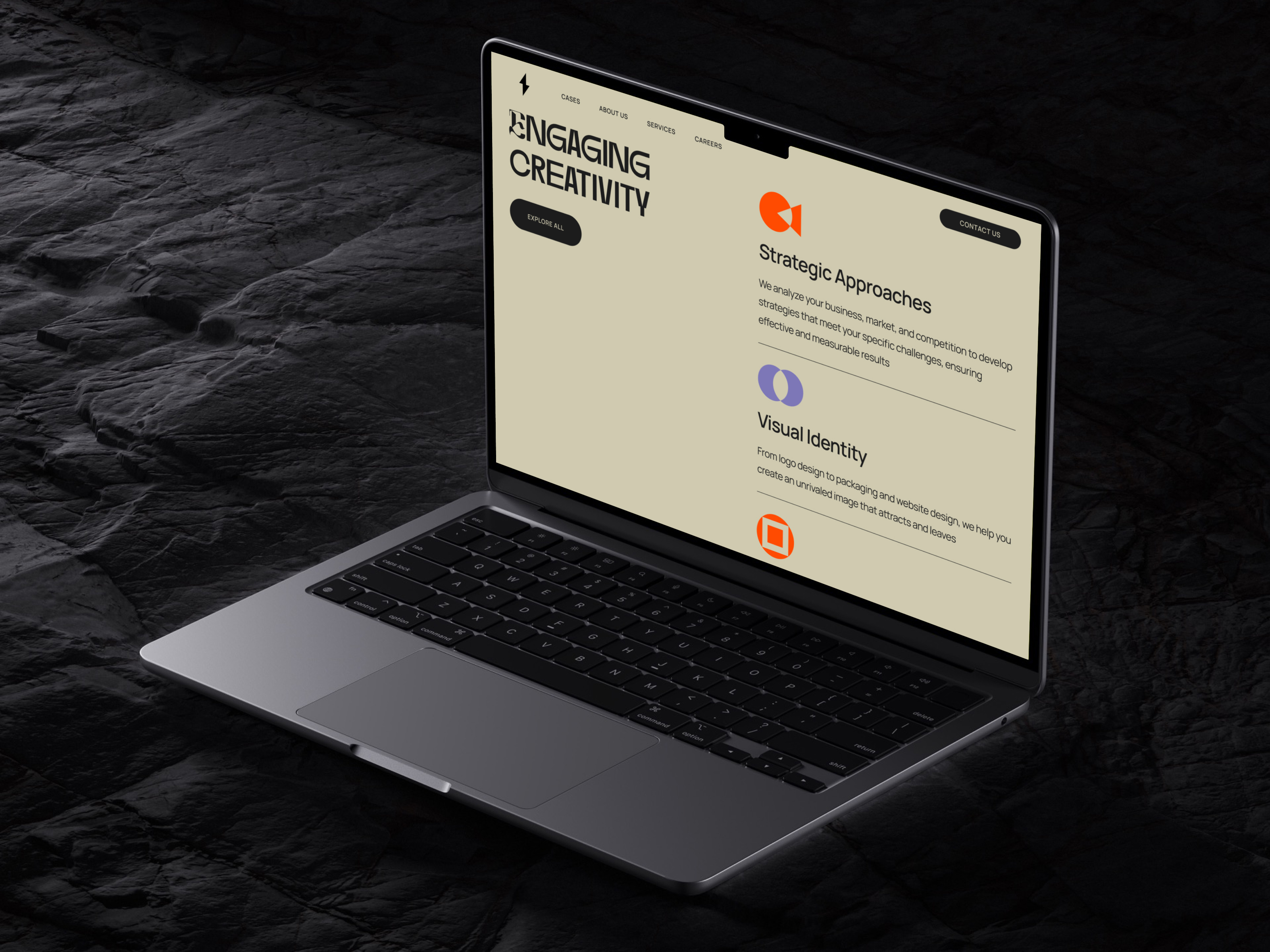 Thunder web portfolio by Taras Migulko for Emote on Dribbble