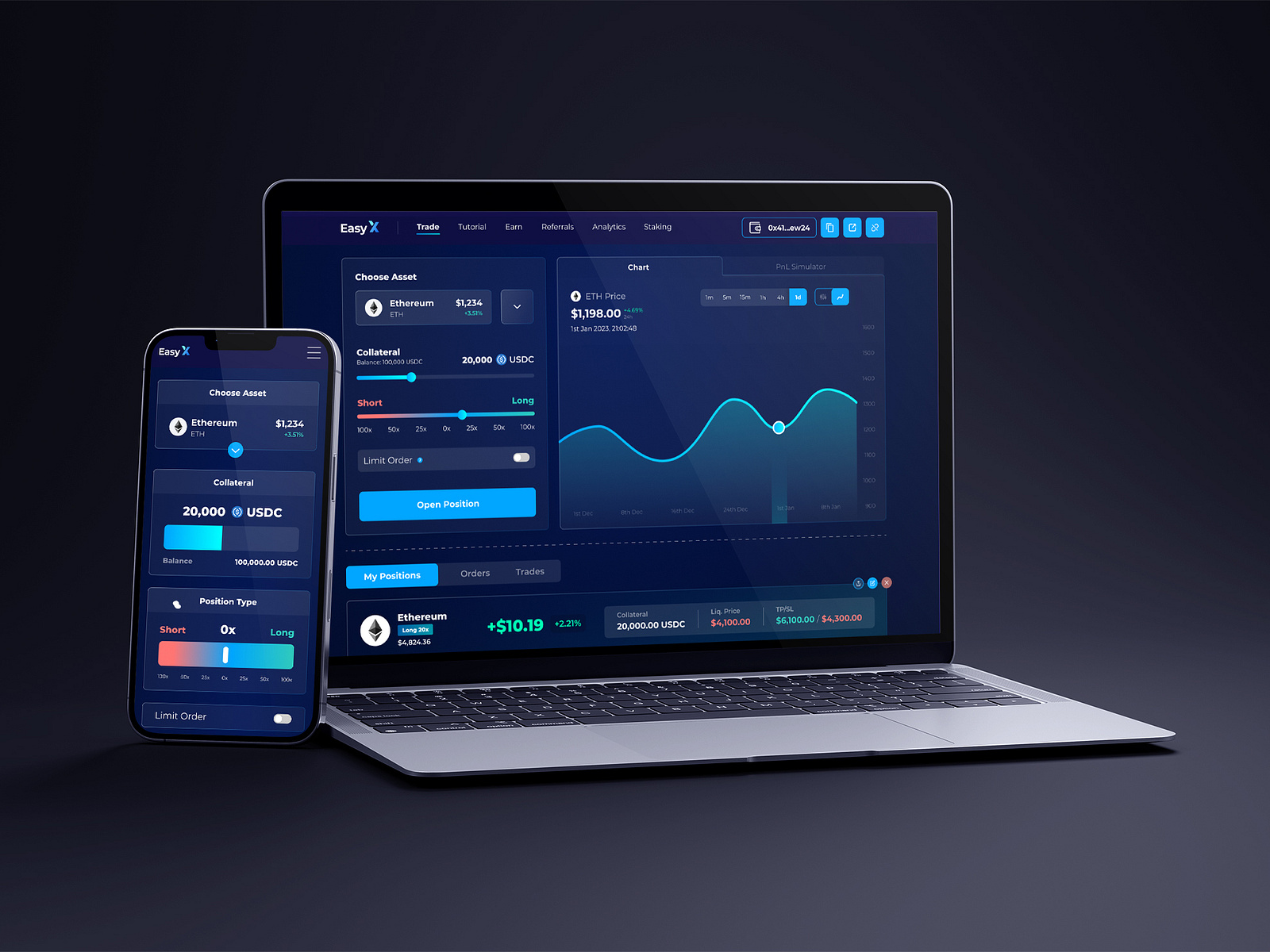 Beginner friendly crypto leverage trading by Jaka Fefer on Dribbble