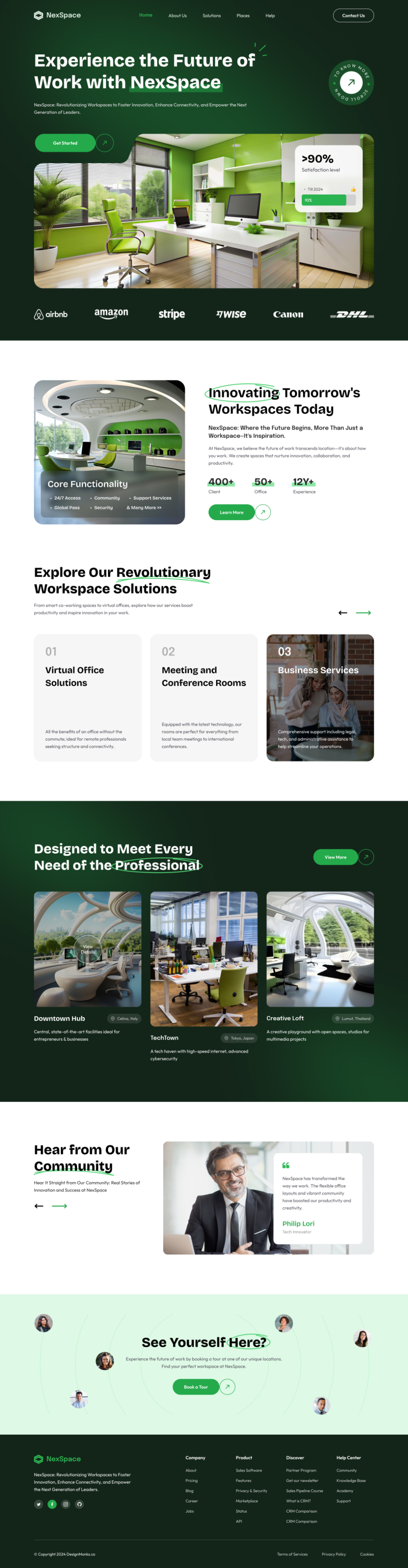 Future Workspace Website Landing Page Design by Design Monks - UX UI | Web Design | Web & Mobile ...