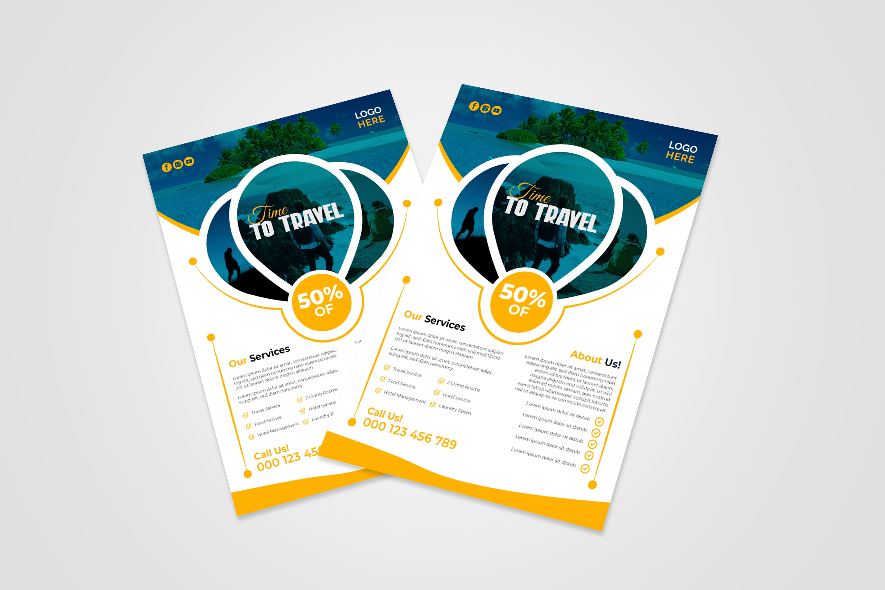 Travel Flyer Design | Free Travel Flyer Template. by Salman Uddin on ...