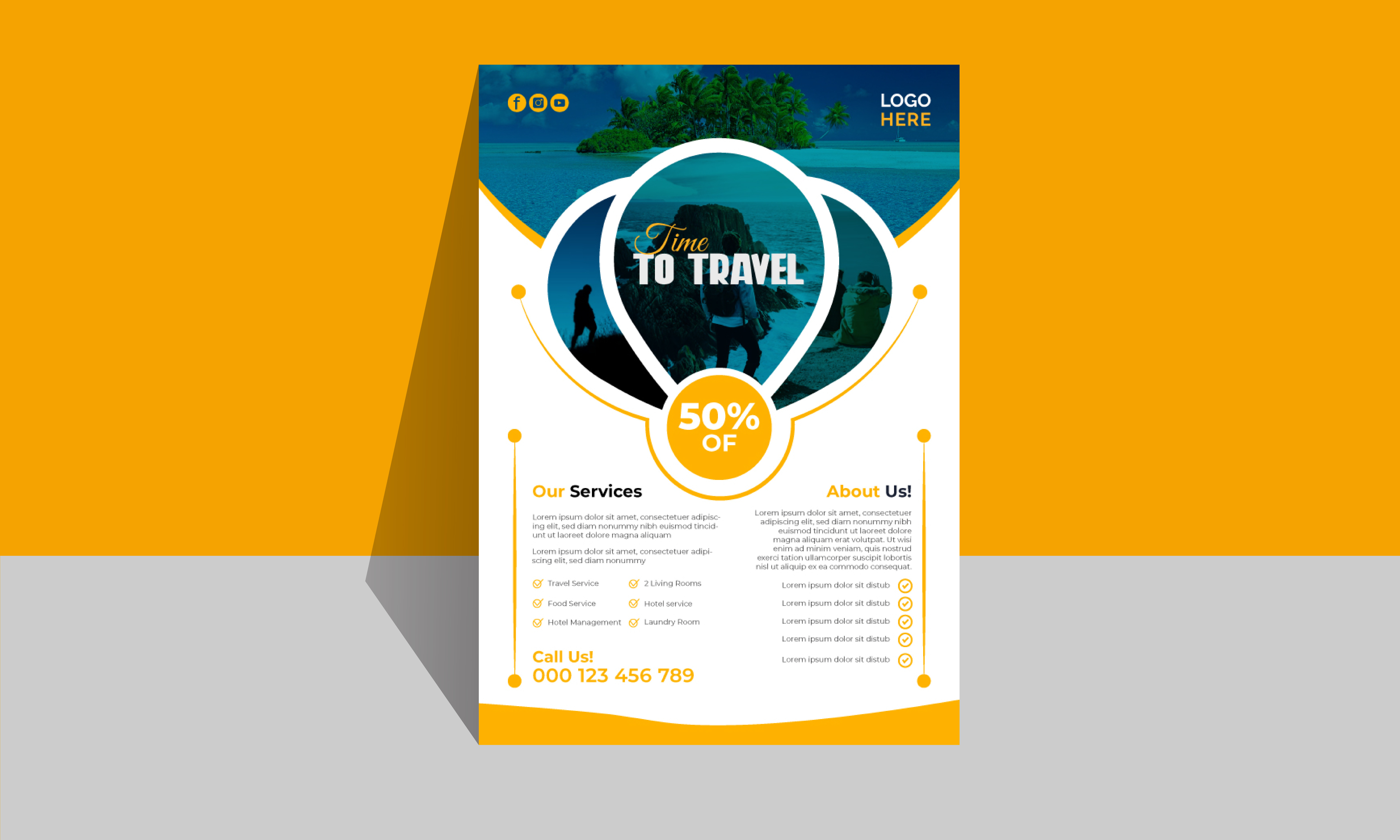 Travel Flyer Design | Free Travel Flyer Template. by Salman Uddin on ...