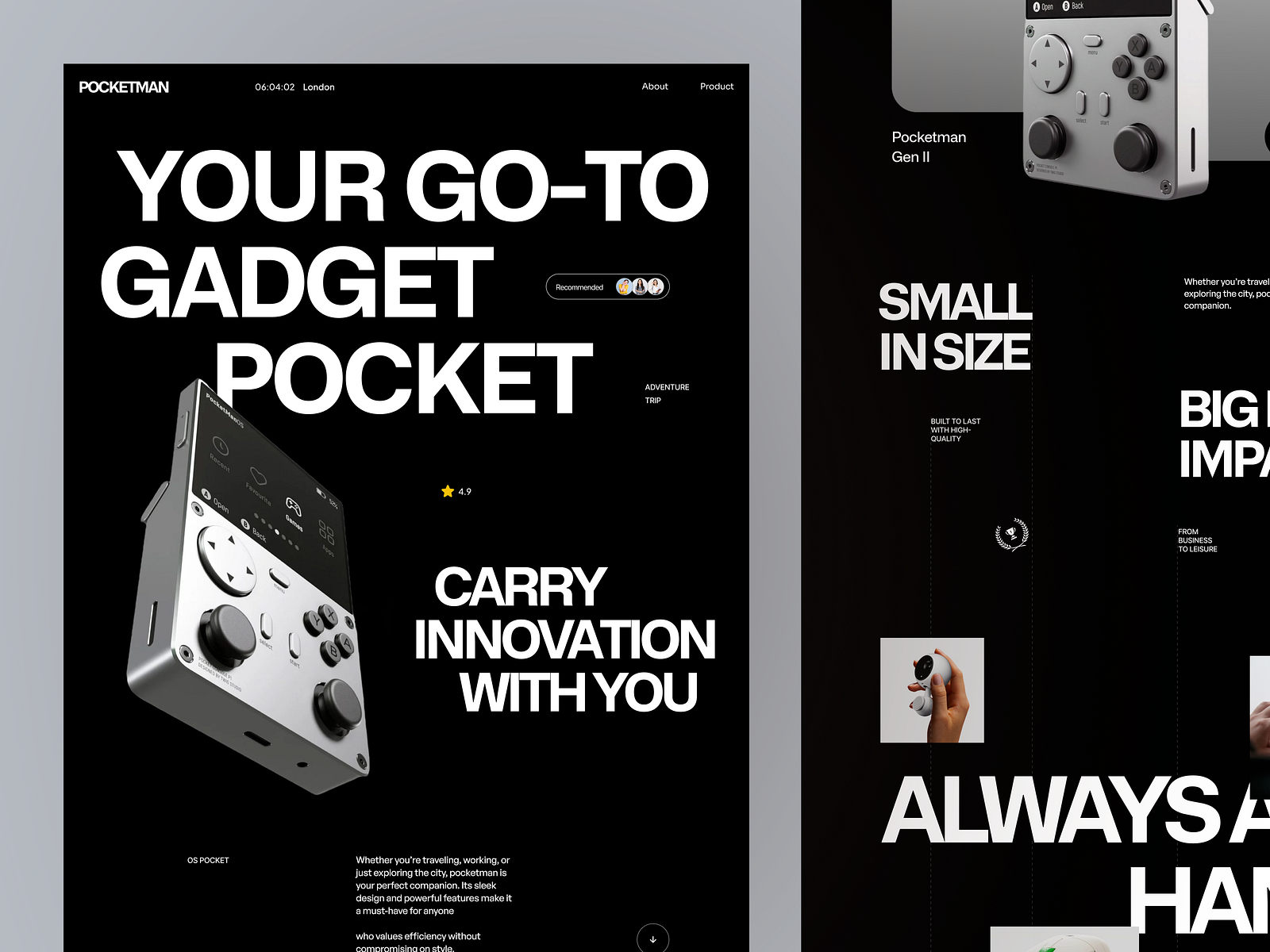 Pocketman Website by Sultan Adi on Dribbble