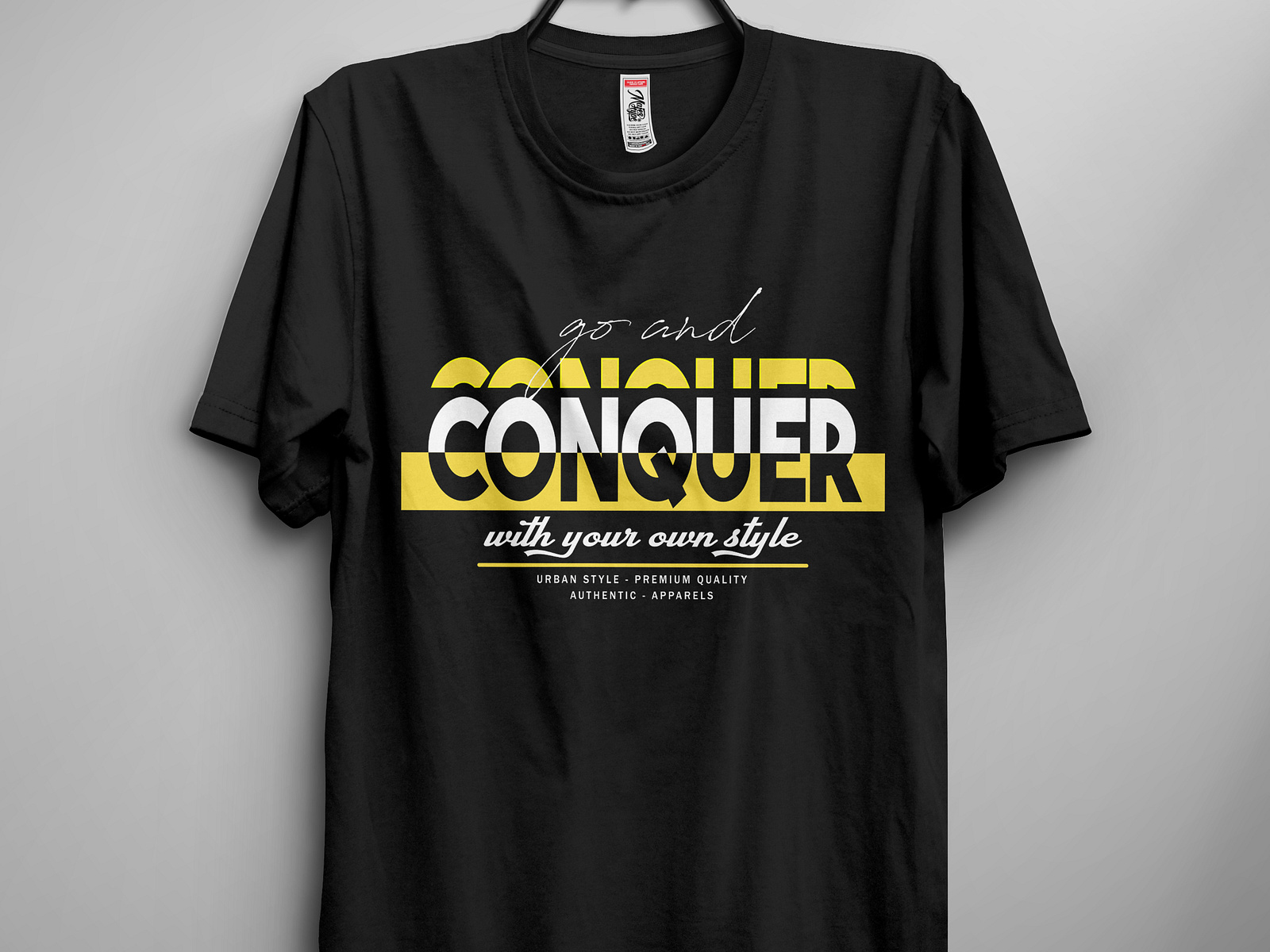 "Conquer" Typography T-shirt Design by Mehedi Hasan on Dribbble