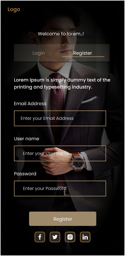 Modern Login and Register Screen UI Design by systazone solution on ...