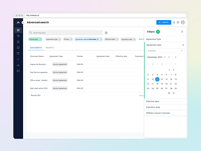 Advanced filters system for Legal document management SaaS by Mariana ...