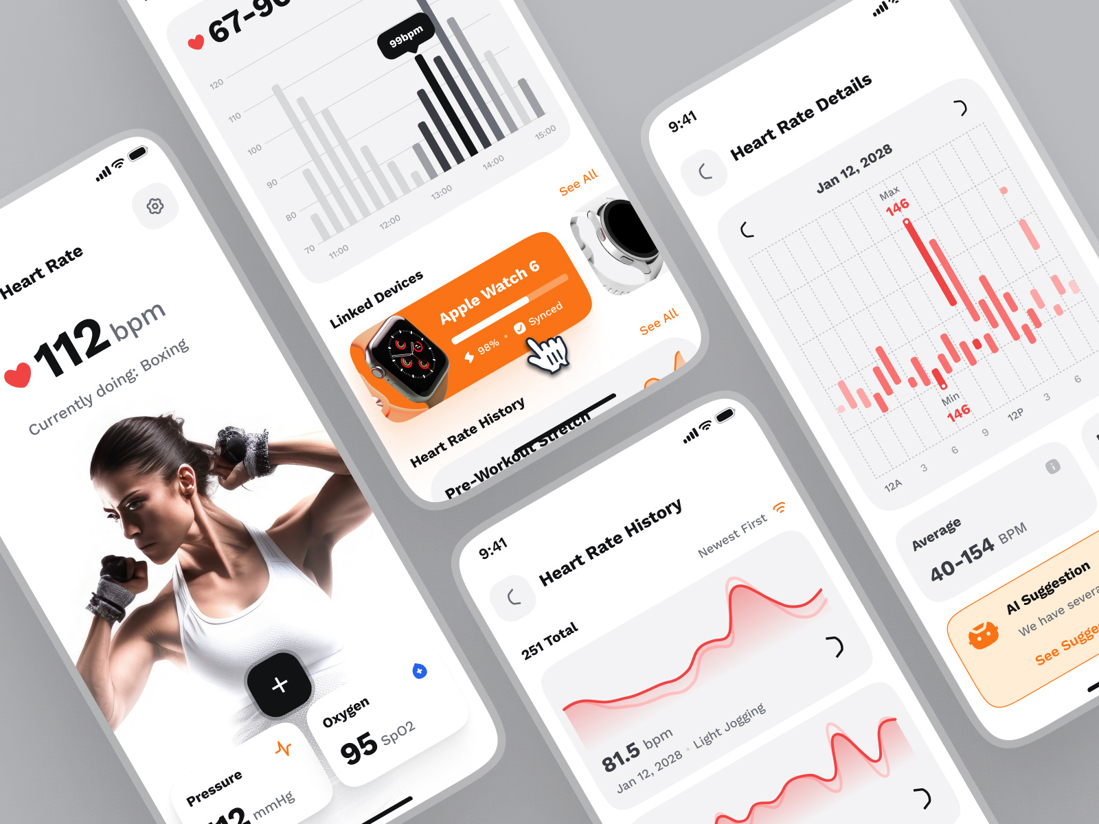 sandow UI Kit: AI Fitness & Diet App | Activity Tracker Monitor by ...