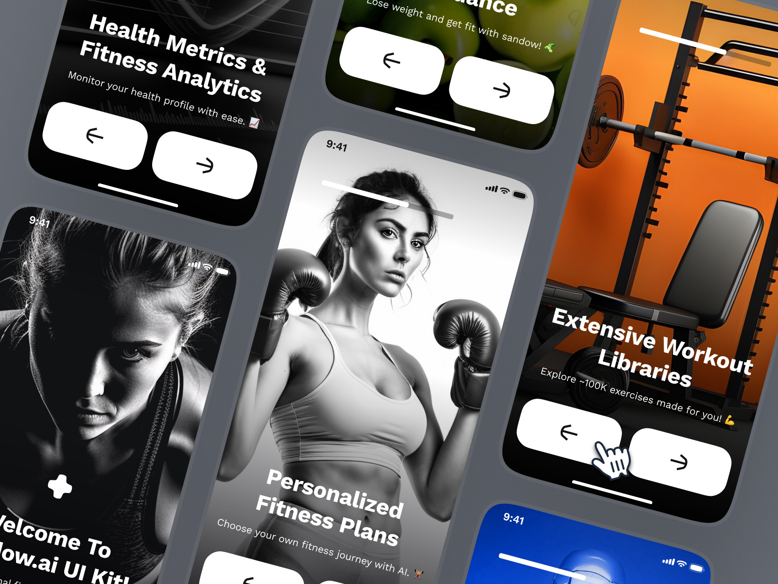 sandow UI Kit: AI Fitness & Diet App | Activity Tracker Monitor by ...