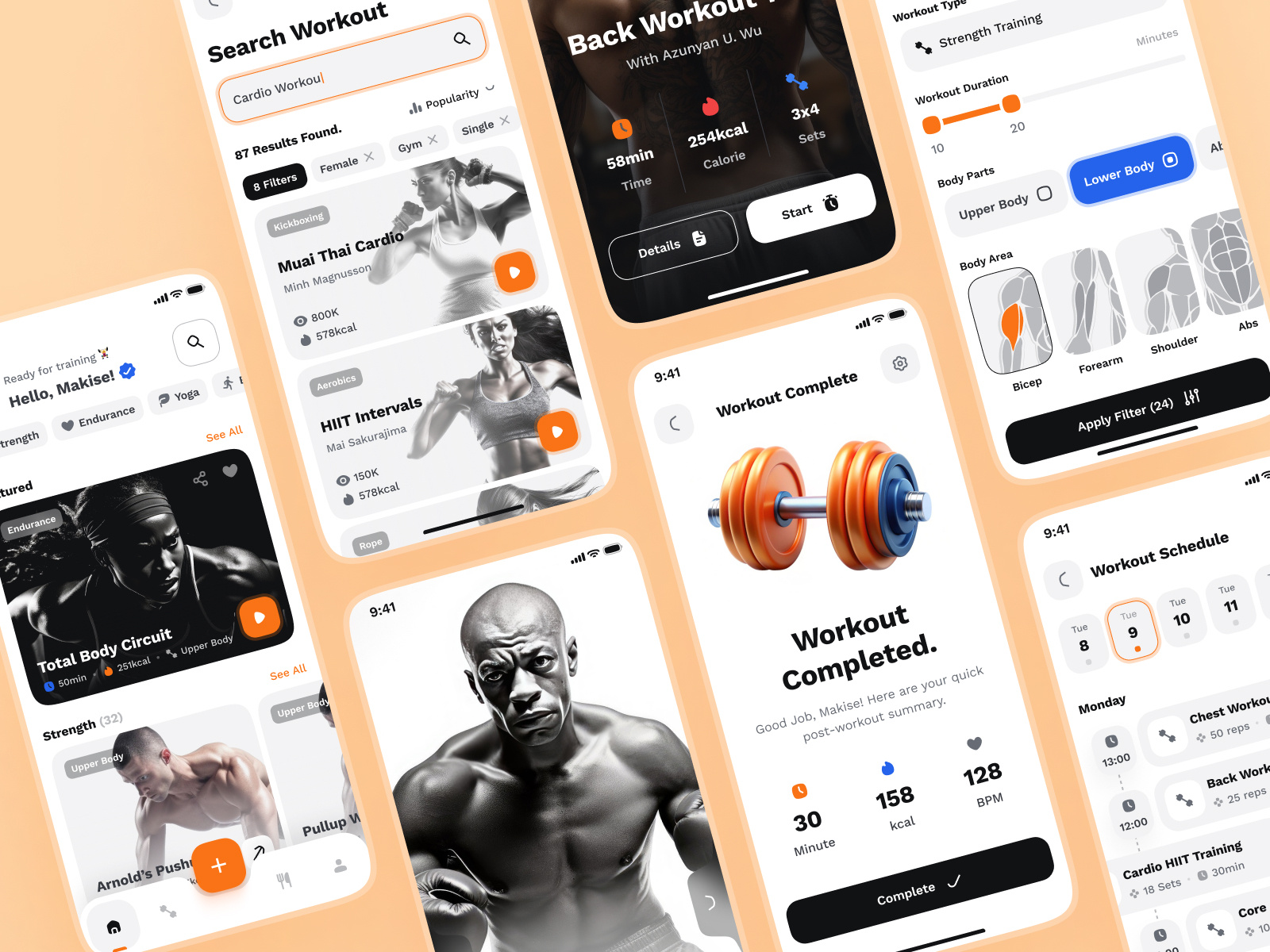 sandow UI Kit: AI Fitness & Diet App | Gym Workout Library UIUX by ...