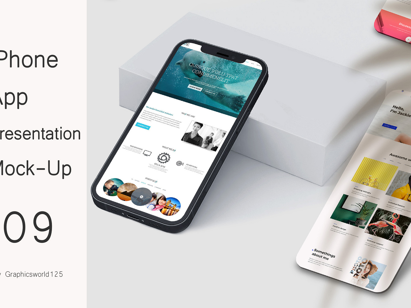 iPhone App Presentation Mock-Up 09 by T Art on Dribbble