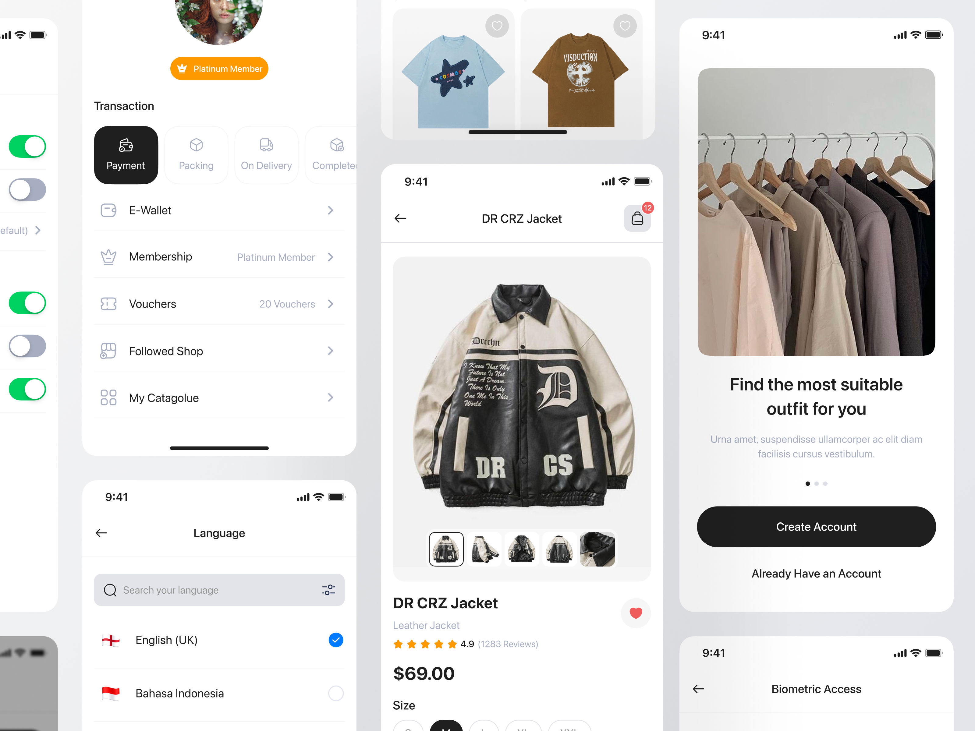 Maniro - Online shop Mobile UI Kit [ Cards and Components] by Lokanaka ...