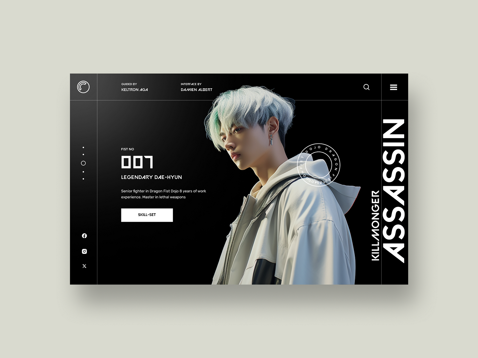 Cool landing page UI design by Damien C Albert on Dribbble