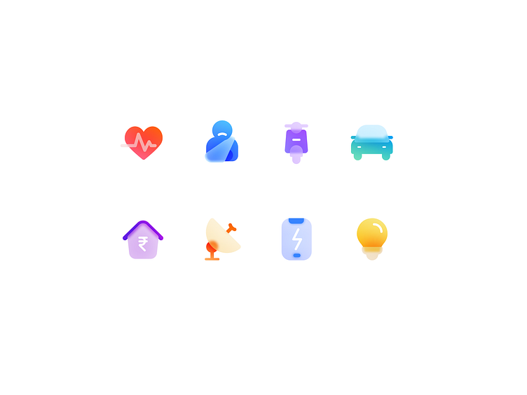 Glassmorphic Icon Set by Deepti Choudhary on Dribbble