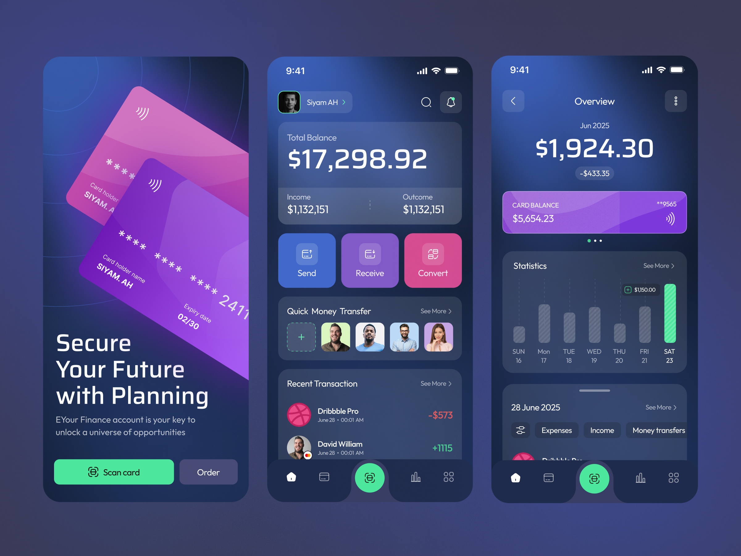 Finance service - Mobile app by Siyam for Arobix Design on Dribbble