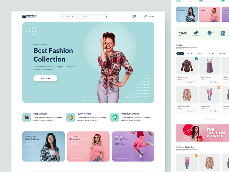 Fashion Cloth ecommerce web design by Sheka Mansaray on Dribbble