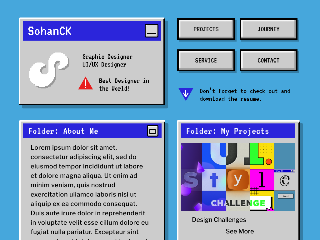 Y2K Portfolio - #1 of #7daysofstyle by SohanCK on Dribbble