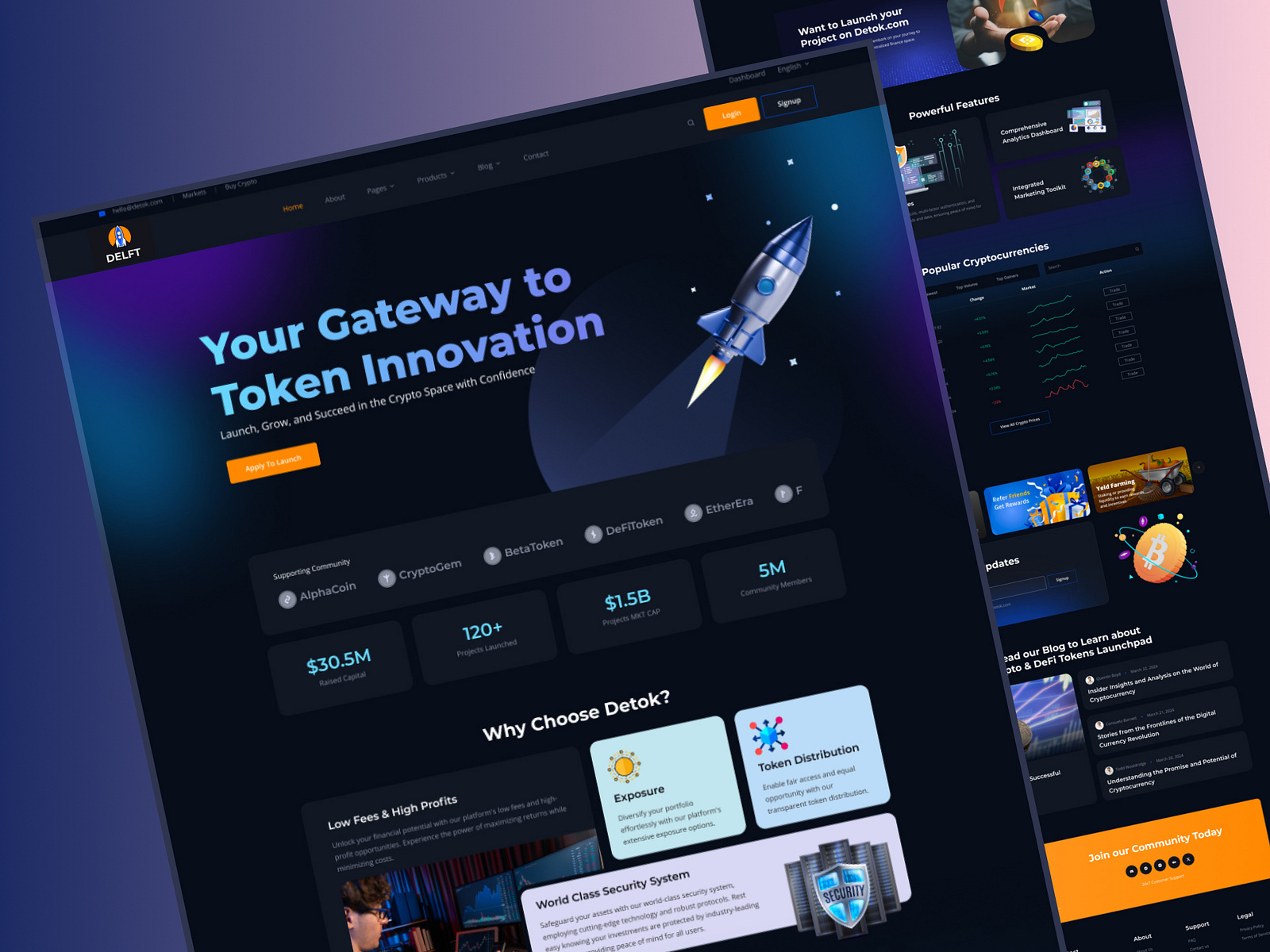 Delft - Angular Crypto & DeFi Tokens Launchpad by EnvyTheme LLC on Dribbble