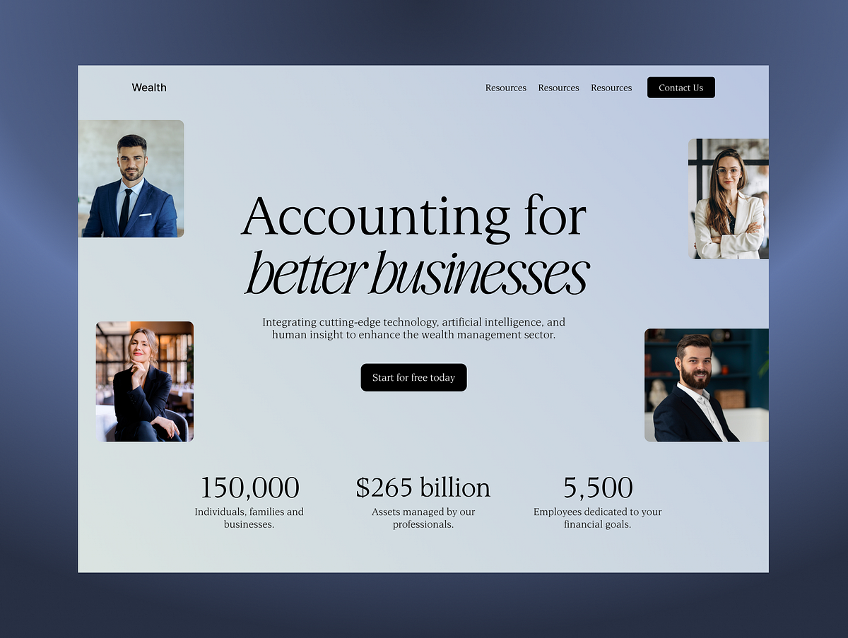 Accounting Software Financial Management website design by Giuliana ...