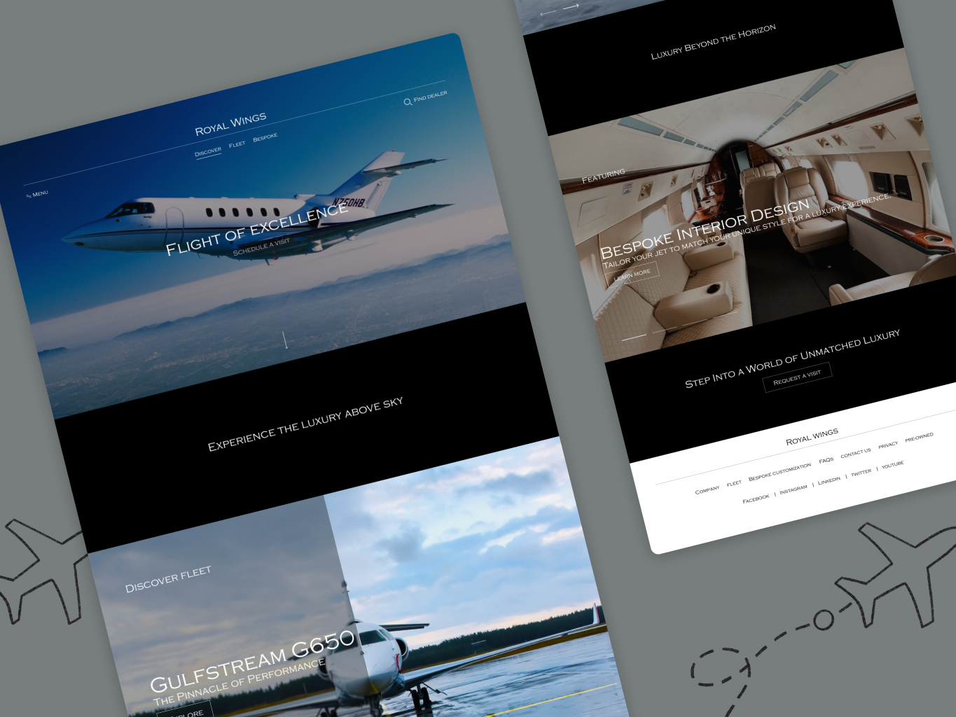 Royal Wings - Luxury Jet Website Design by Saad Hassan on Dribbble