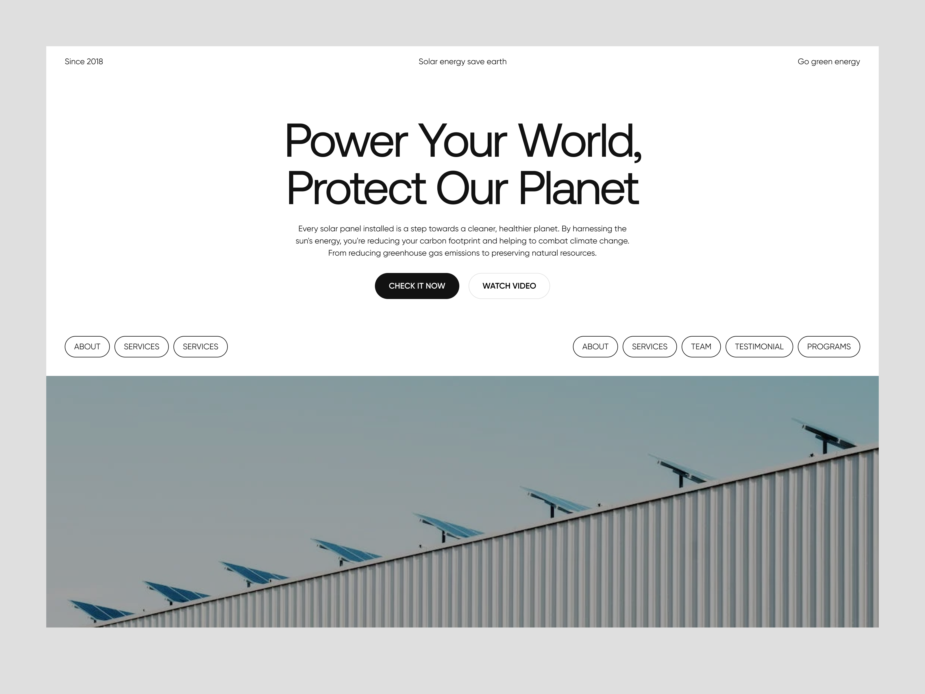 Solar Panel Landing Page by Adhitya Putra for Hatypo Studio on Dribbble