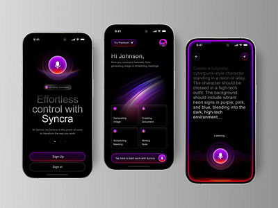 Syncra - AI Artificial Intelligence Voice Command Mobile App by Adhiari ...