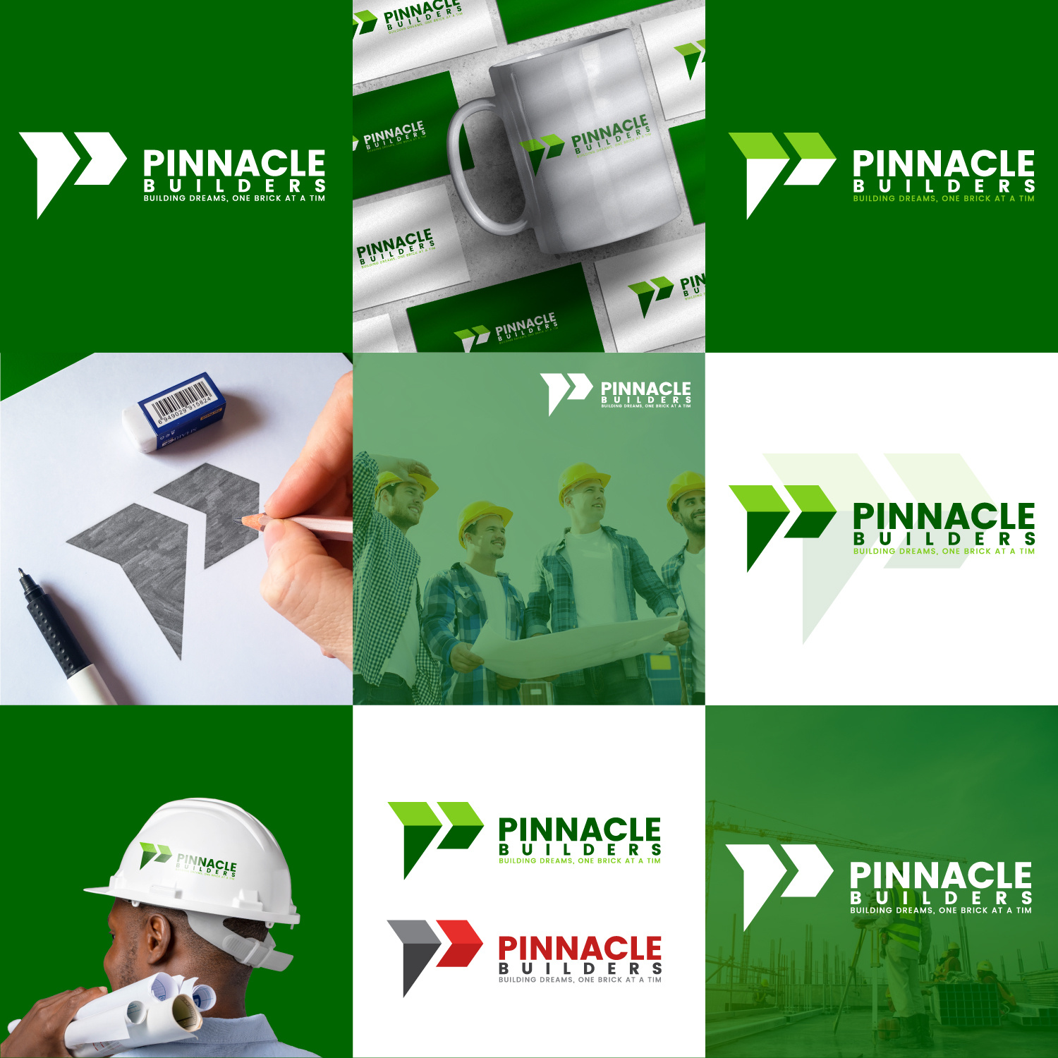 Pinnacle Builders Logo , P Logo, Construction Logo. by Atik Mansur on Dribbble