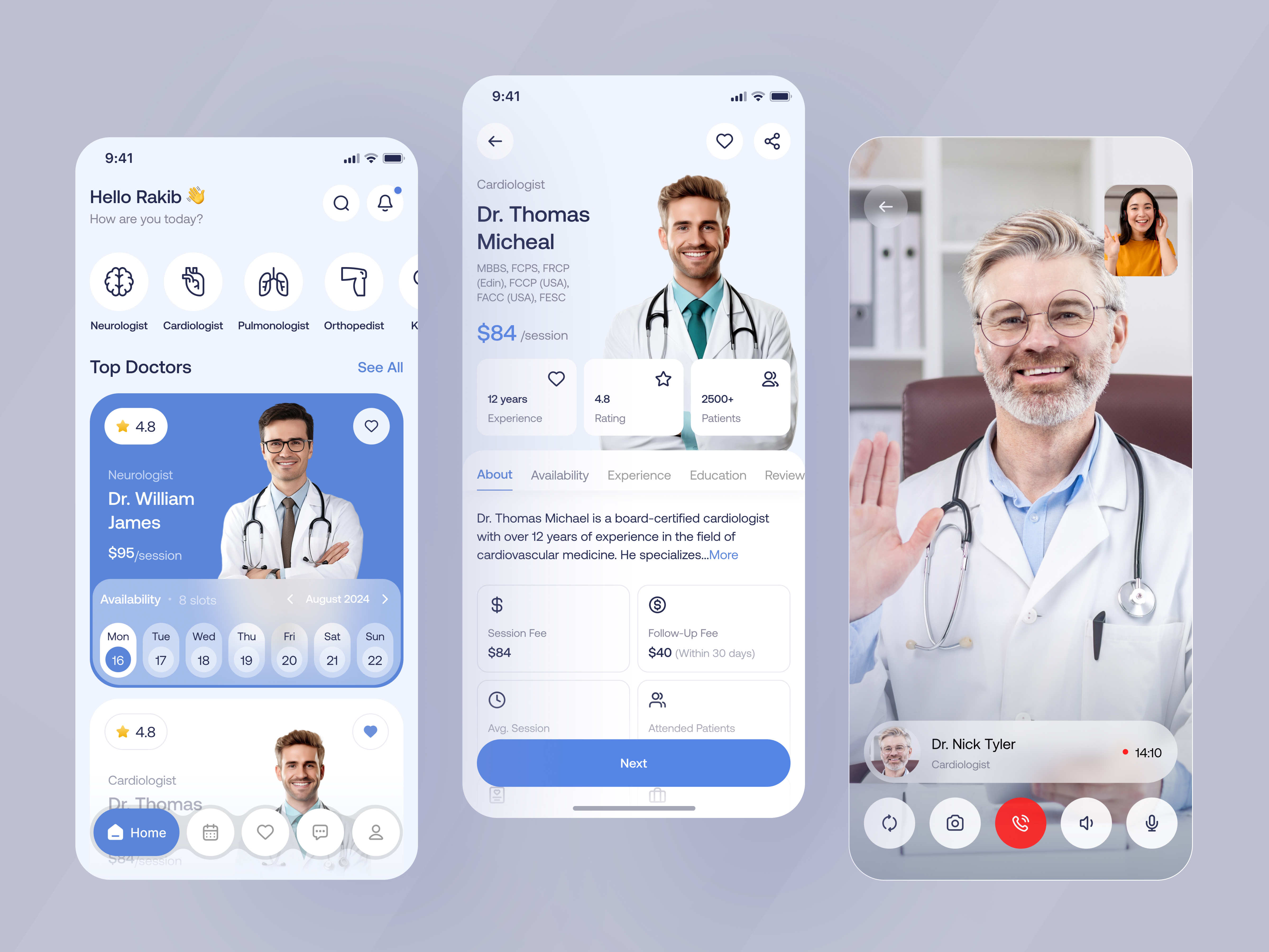 Health Care App by Rakib Kowshar for Orizon: UI/UX Design Agency on ...