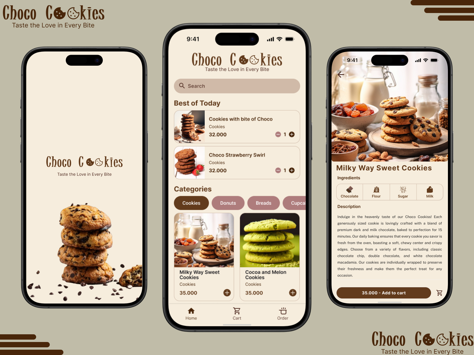 Choco Cookies | Menu Ordering App Mobile by Aisya Nafiani on Dribbble