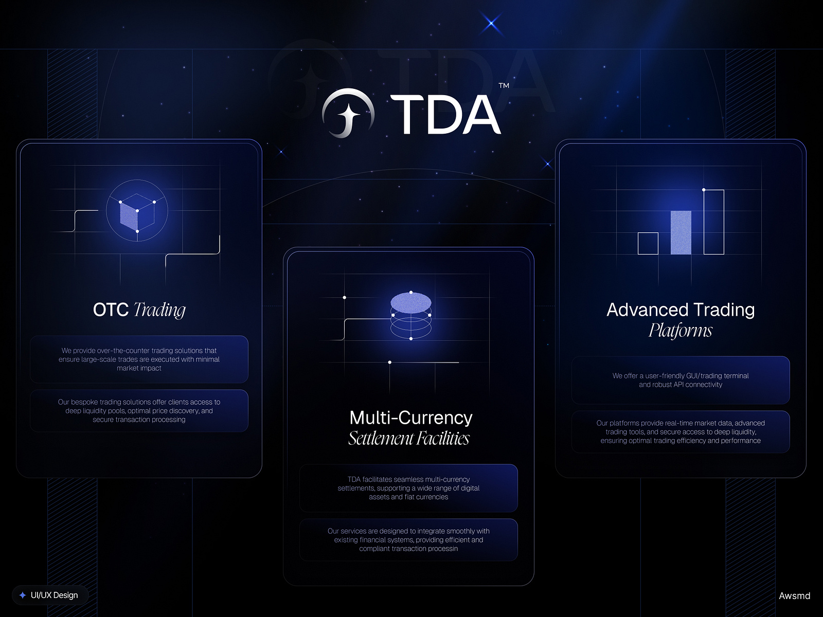 TDA - Fintech Platform by Sam Halpert for Awsmd on Dribbble
