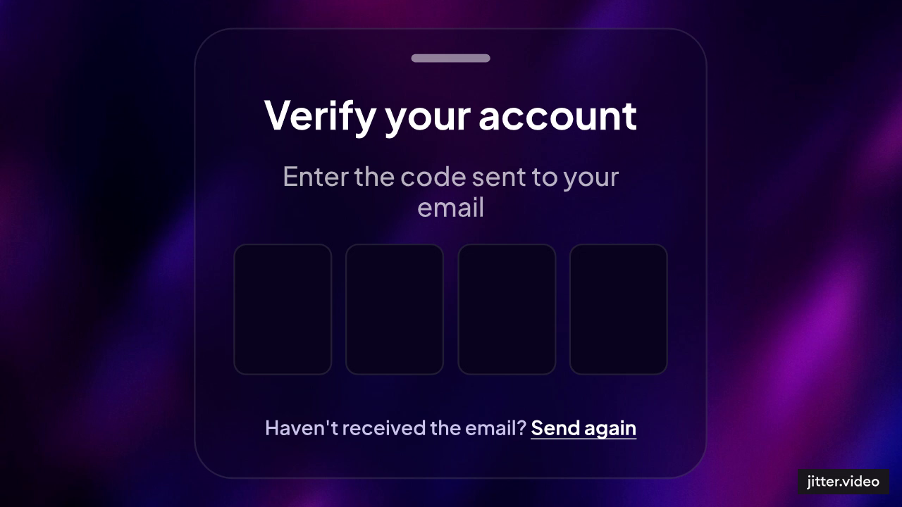 Verification Code UI Design by Rener Aljustyo on Dribbble