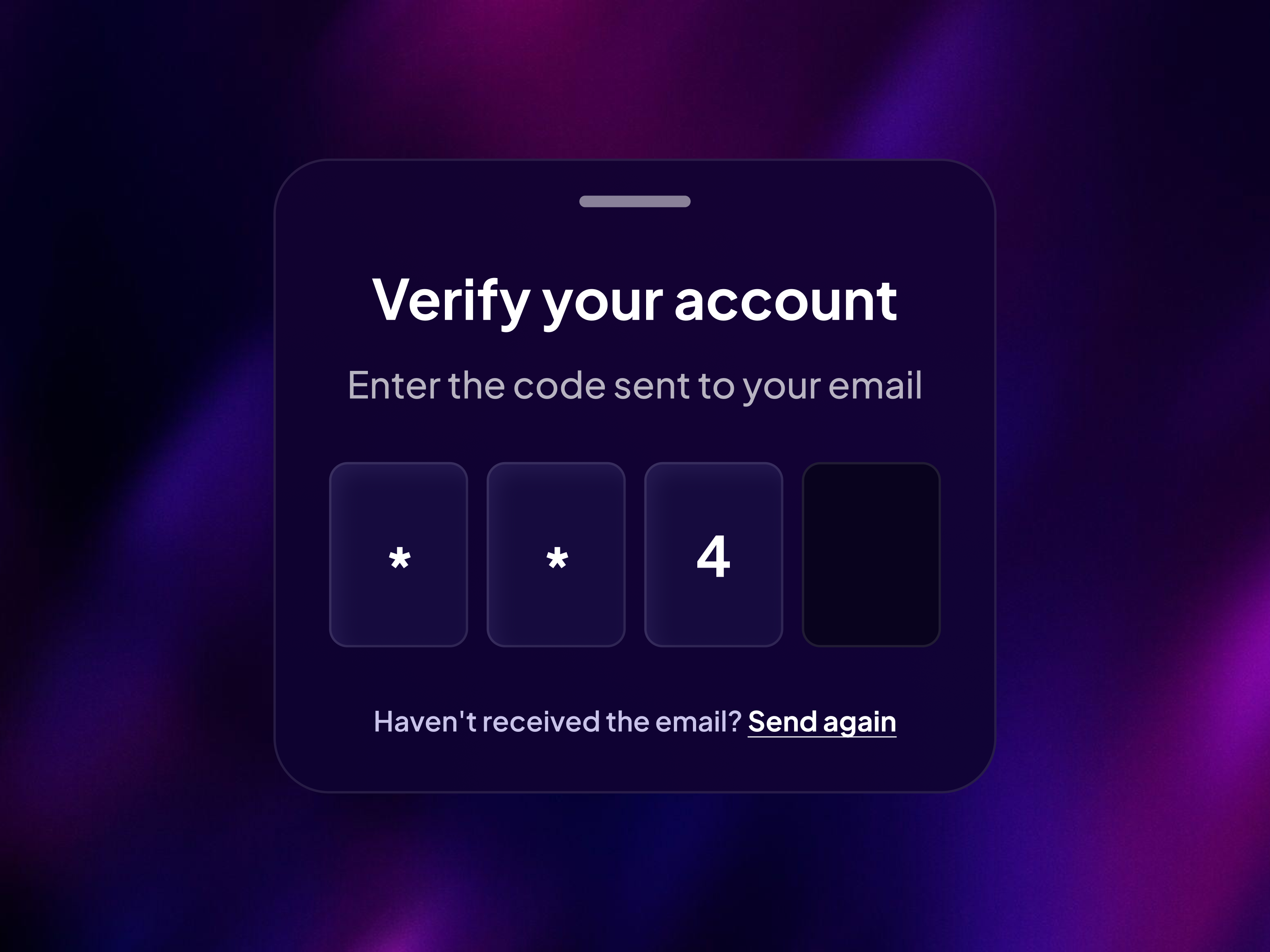 Verification Code UI Design by Rener Aljustyo on Dribbble