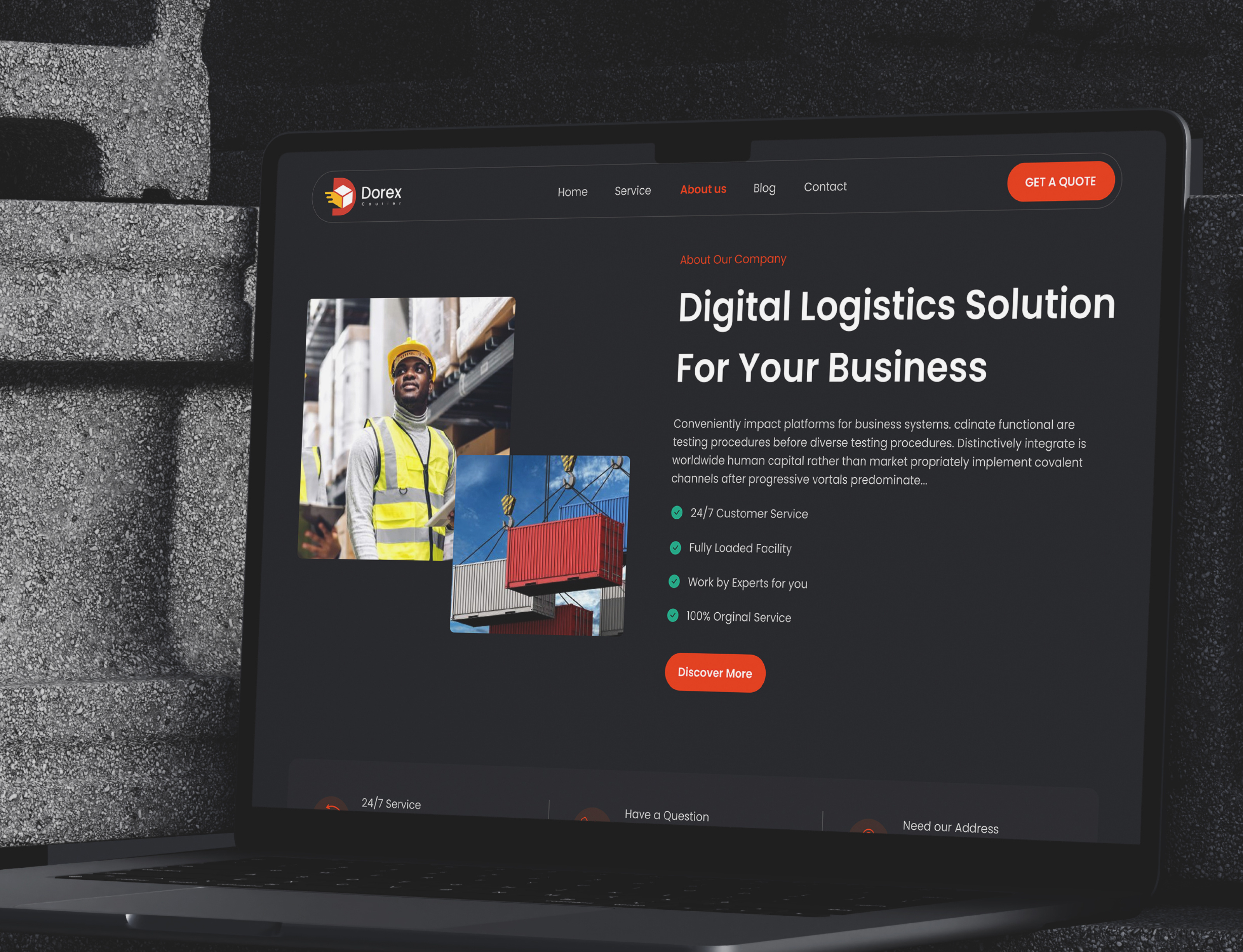 Courier Shipping Service Website UI Design by Opedia Studio on Dribbble