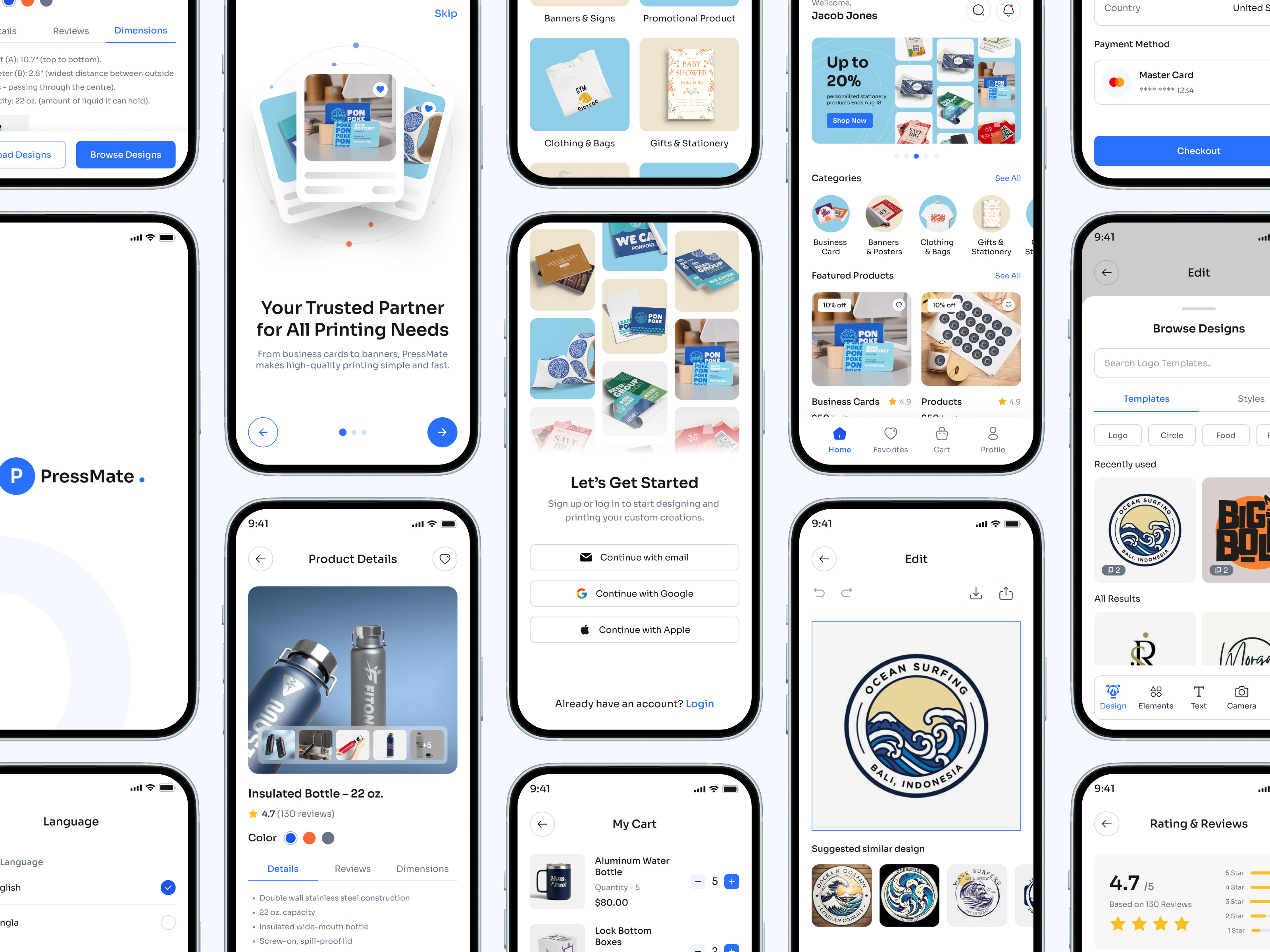 Digital Printing Service Mobile App UI Design by Opedia Studio on Dribbble