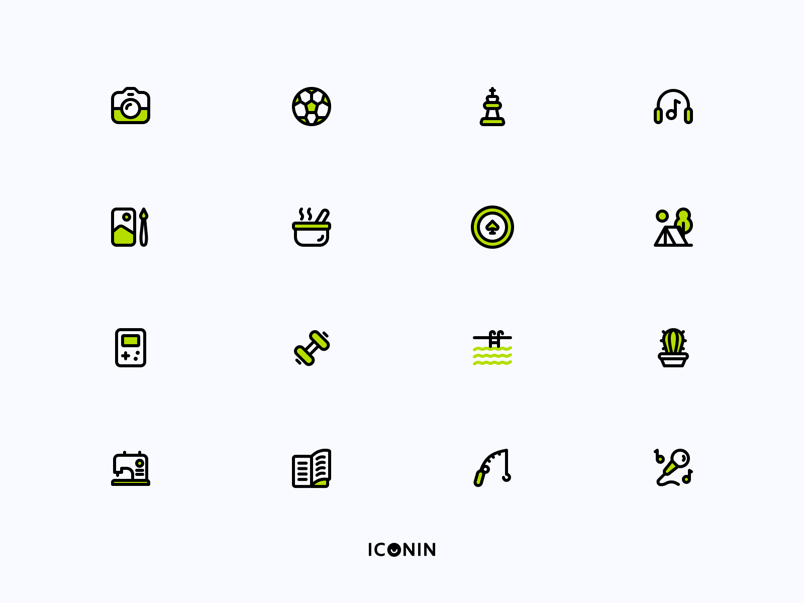 Iconin: Hobbies Icons Set by Rizky Ramadhana 🌵 for Caraka on Dribbble