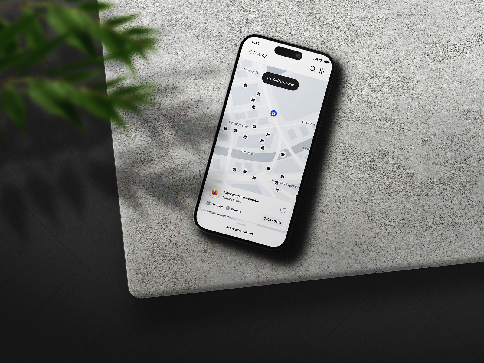 Workedin: Job Board Mobile App - Maps Nearby Jobs 💼 by Keitoto on Dribbble