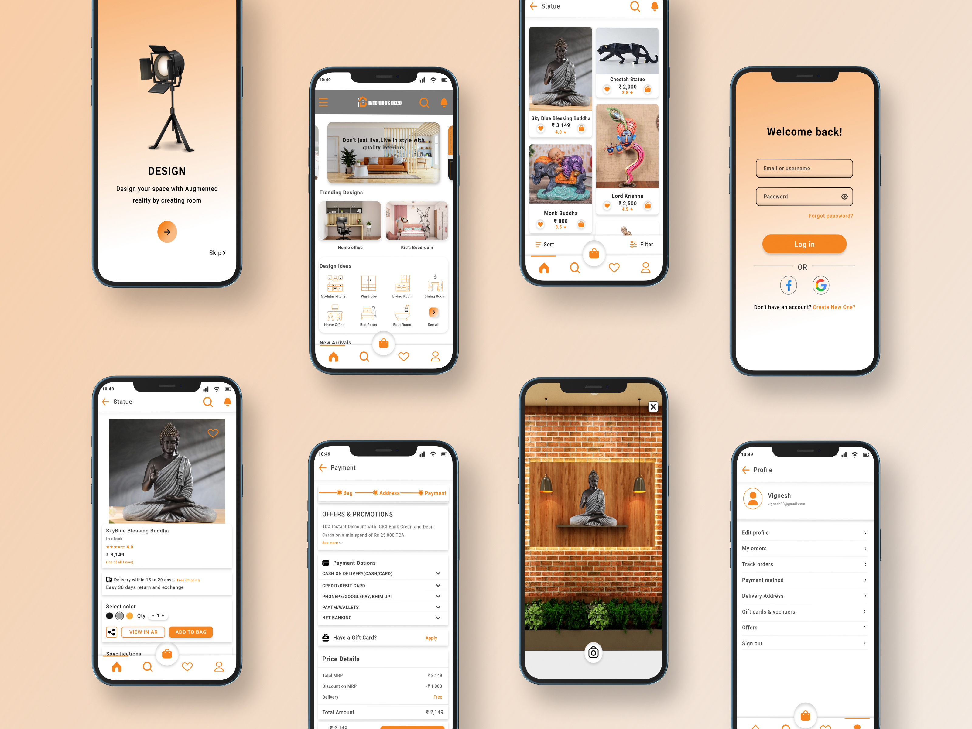 Interiors Deco Mobile App Design by Vignesh B on Dribbble