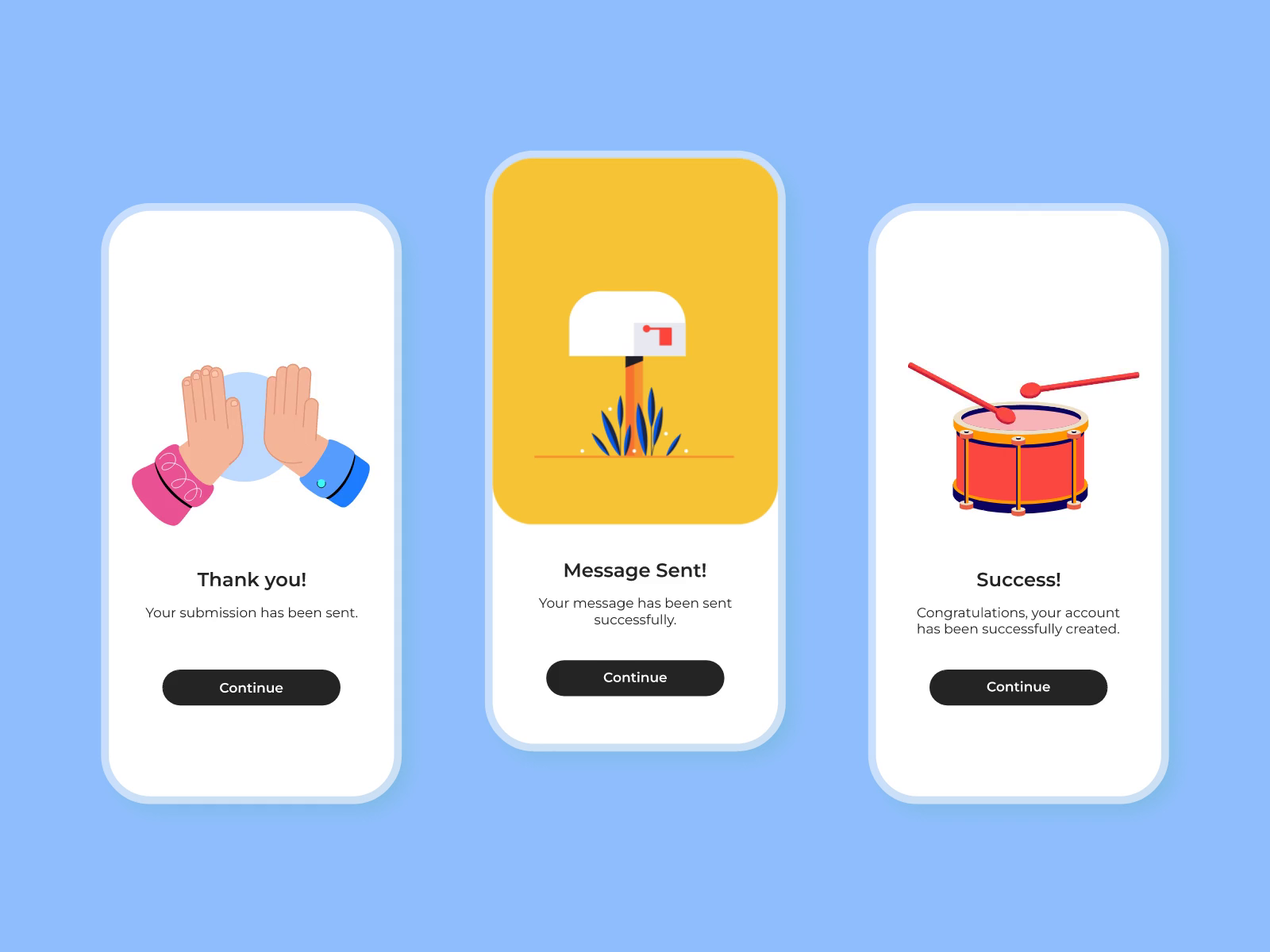 Animated Success State | UI UX Design | Confirmation Message by Monica ...