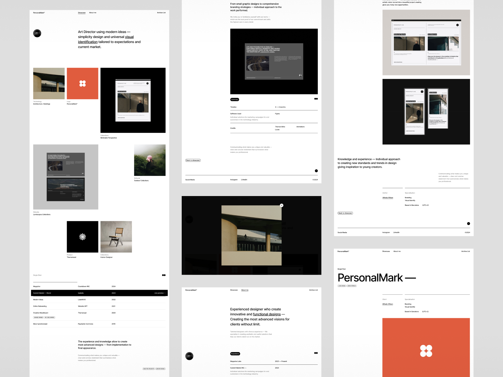 PersonalMark° - Portfolio template #2 by Tomasz Mazurczak for Studio ...